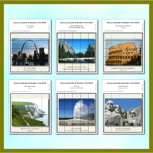 Famous Landmarks & Wonders of the World - 25 Photo Jigsaw Puzzles ...
