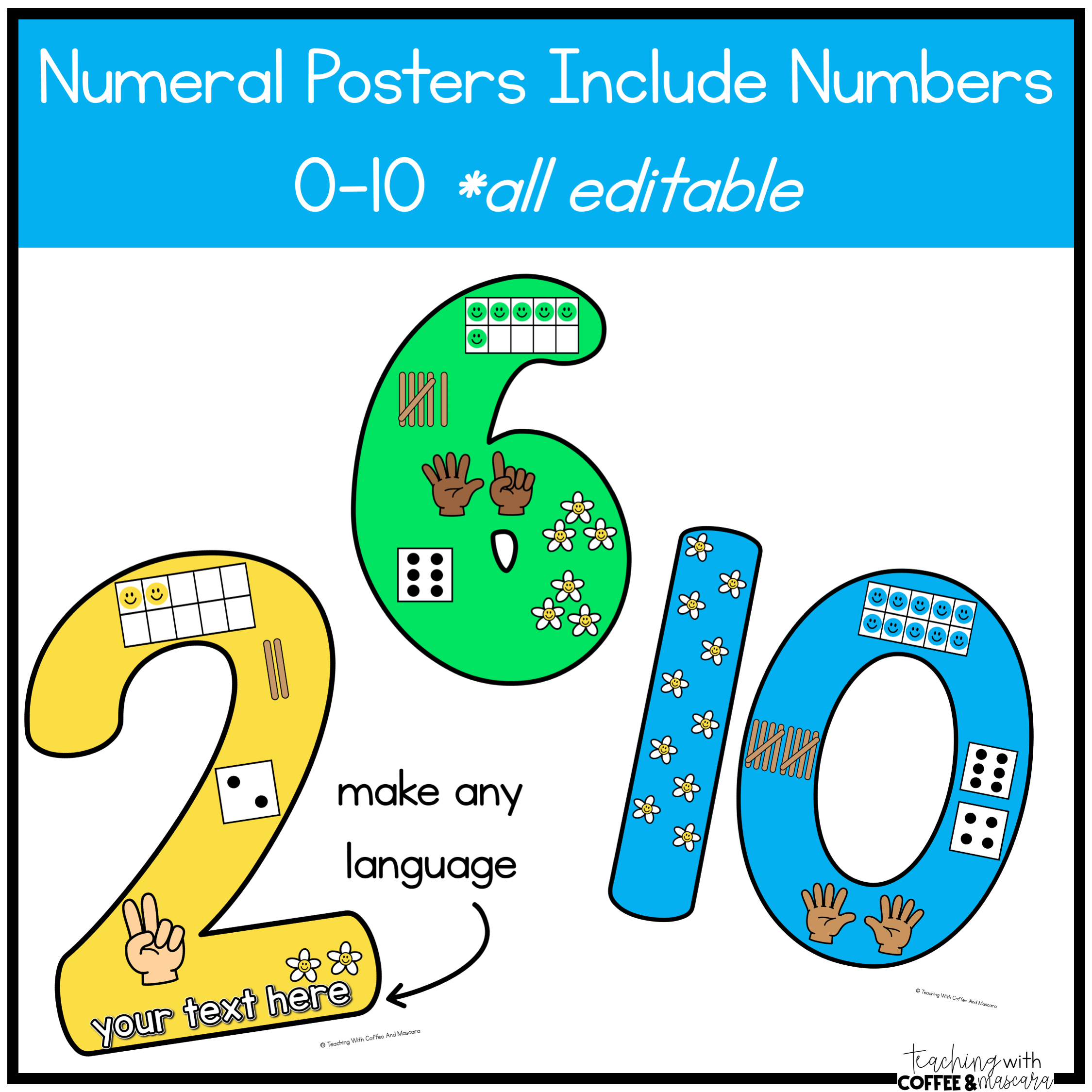 Numbers Posters 1-20 and More - Made By Teachers