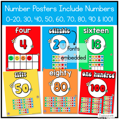 Numbers Posters 1-20 and More | Made By Teachers