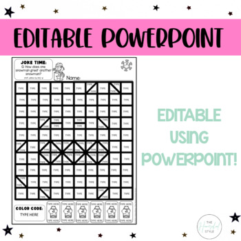 Winter Color by CVC Words Mystery Pictures Editable Worksheets - Made ...