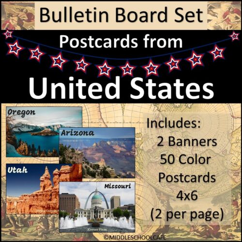 USA Bulletin Board Set - Postcards Across America - Made By Teachers