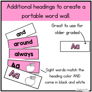 Word Wall with portable word wall option | Made By Teachers