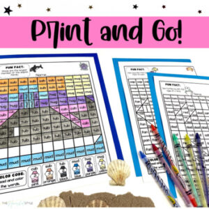 Ocean Theme CVC Words Practice Coloring Pages Editable Worksheets ...