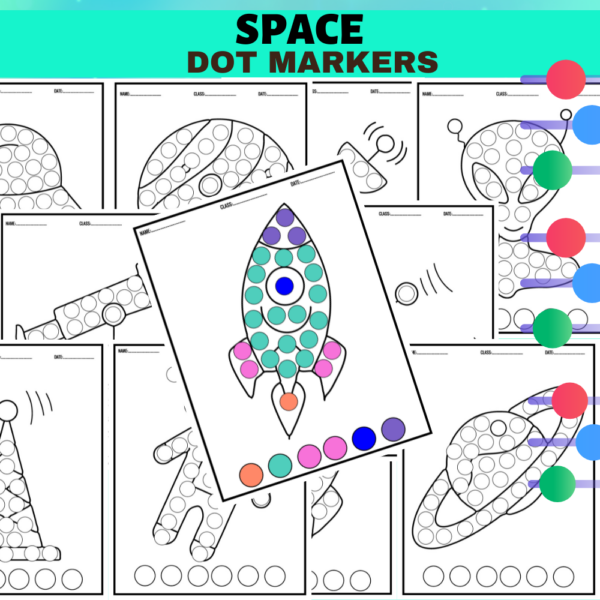 Space Dot Markers -Bingo Daubers Back to school Activities 100% ...