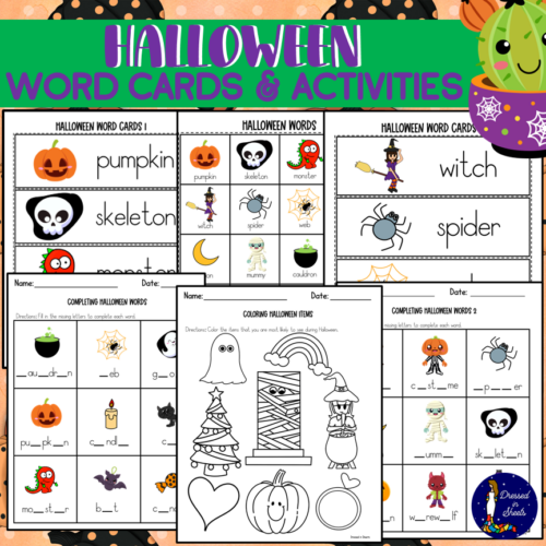 Halloween Word Cards and Activities - Made By Teachers