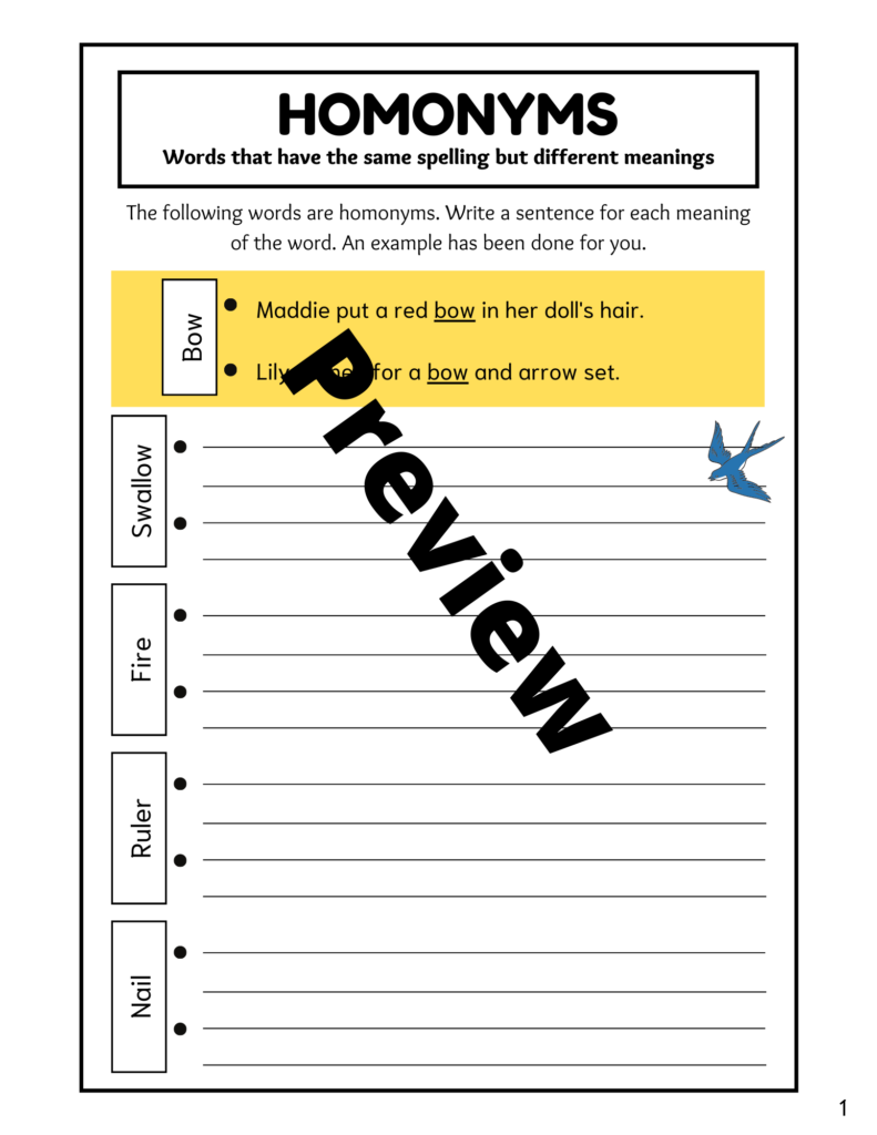 Multiple Meaning Words Homophones And Homonyms - Made By Teachers