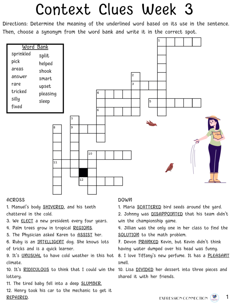 Multiple-Meaning Words-Figurative Language-Context Clues Worksheets ...