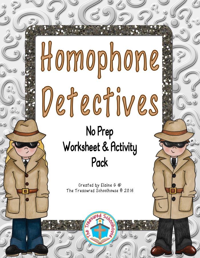 Homophone Worksheet & Activity Pack with Detectives | Made By Teachers