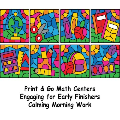 COLOR BY NUMBER CODE BACK TO SCHOOL ADDITION TO 10 MATH FACTS PRACTICE ...