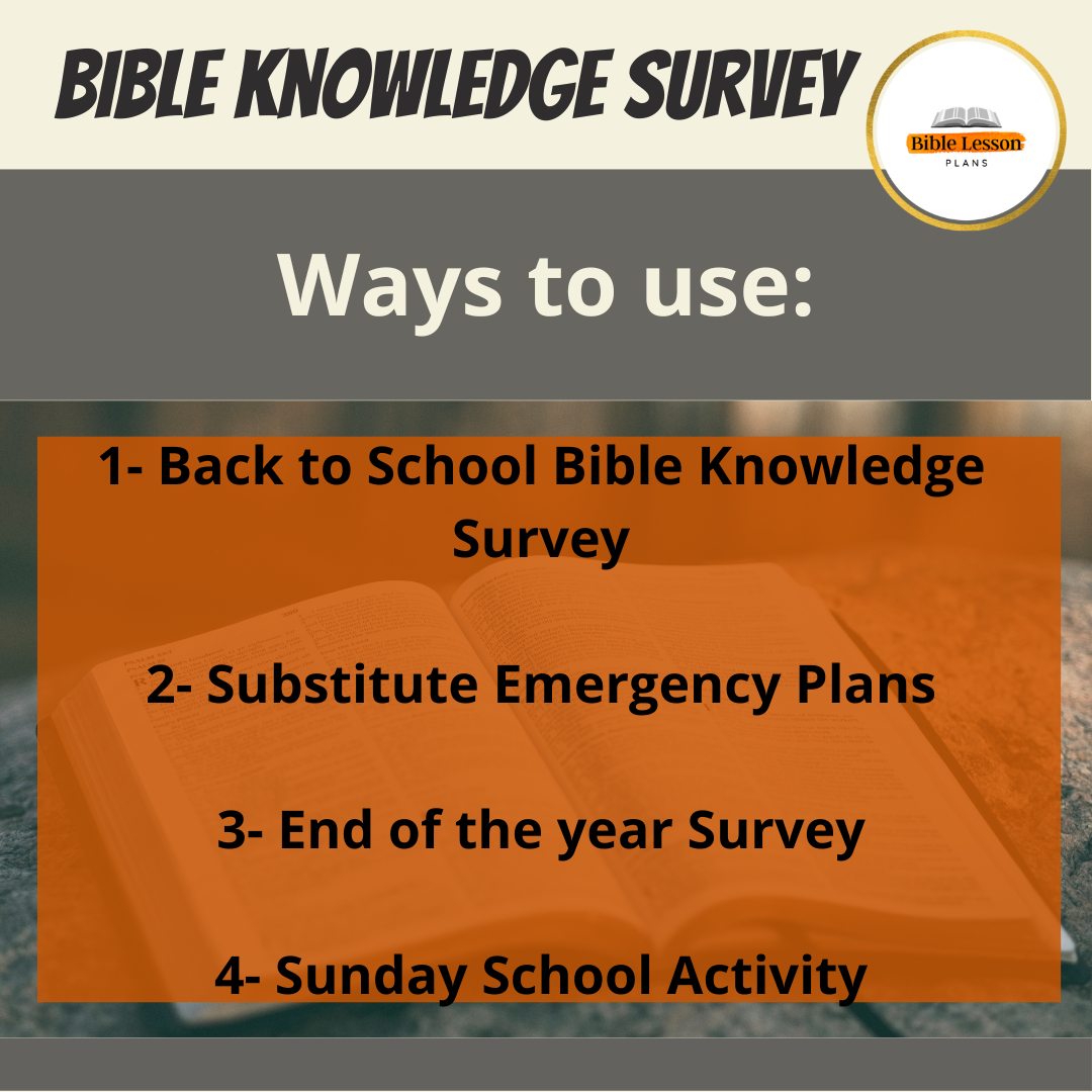 Bible Knowledge Survey - Made By Teachers