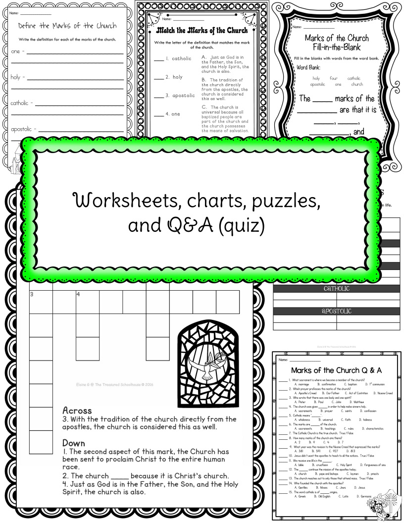 The Marks of the Church Activity Pack | Made By Teachers