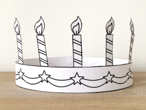 Happy Birthday Paper Crowns Headbands Hats Printable Coloring Craft ...