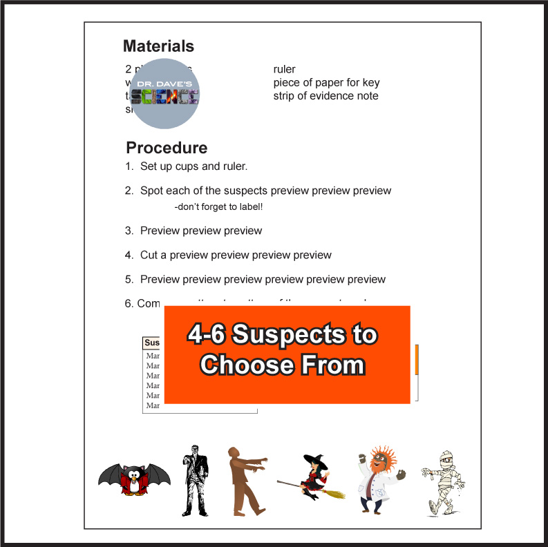Halloween Science Activity CSI Chromatography - Made By Teachers