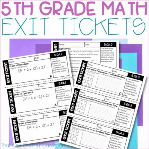 5th Grade Math Exit Tickets | Made By Teachers