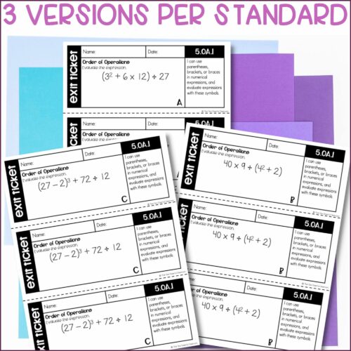 5th Grade Math Exit Tickets - Made By Teachers