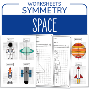 Space Math Symmetry and Coloring | Made By Teachers