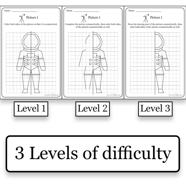 Space Math Symmetry and Coloring | Made By Teachers