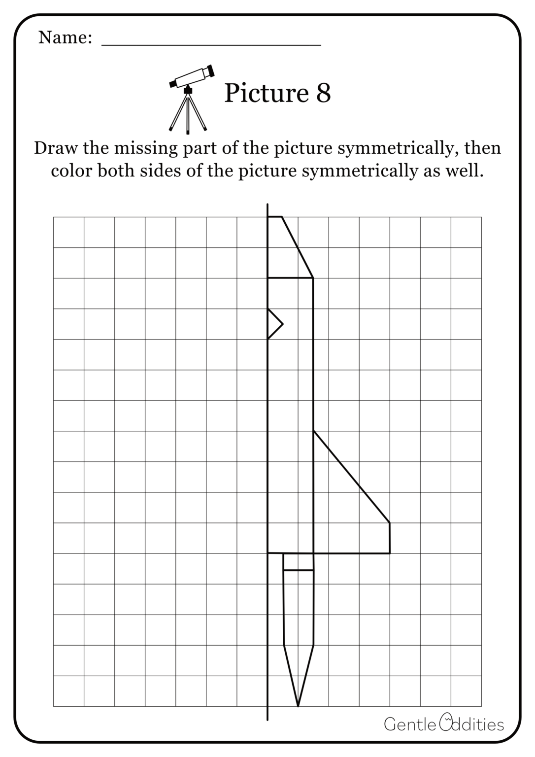 Space Math Symmetry and Coloring | Made By Teachers