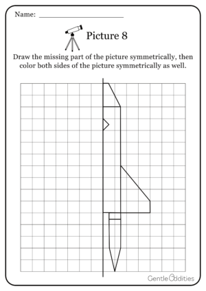 Space Math Symmetry and Coloring | Made By Teachers