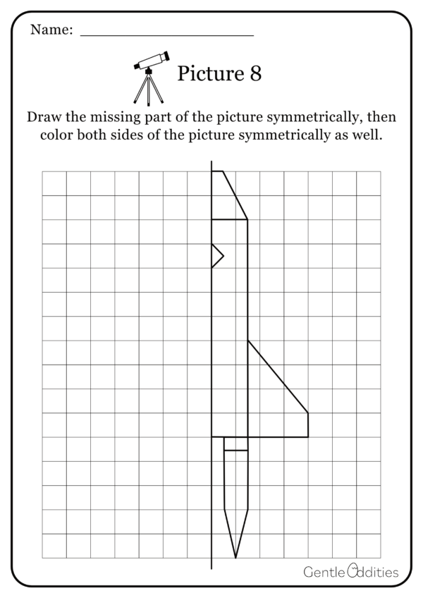 Space Math Symmetry and Coloring | Made By Teachers