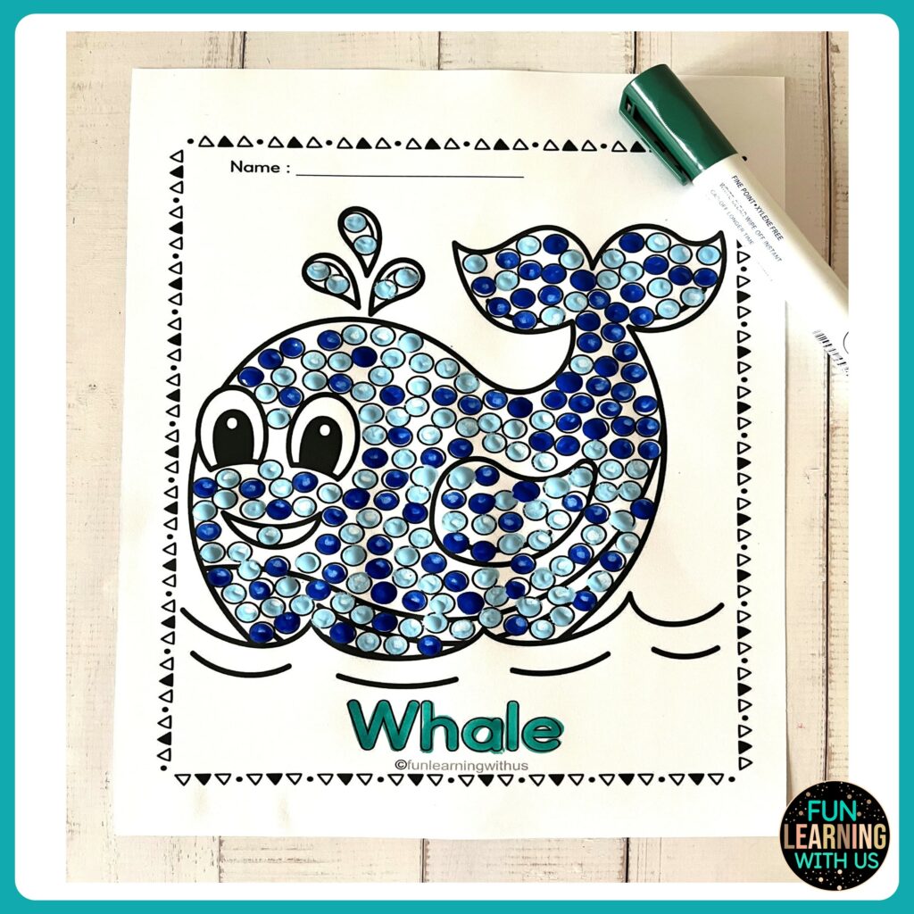 Ocean Animals Q-Tip Crafts | Fine Motor Cotton Swab Activity | Made By ...