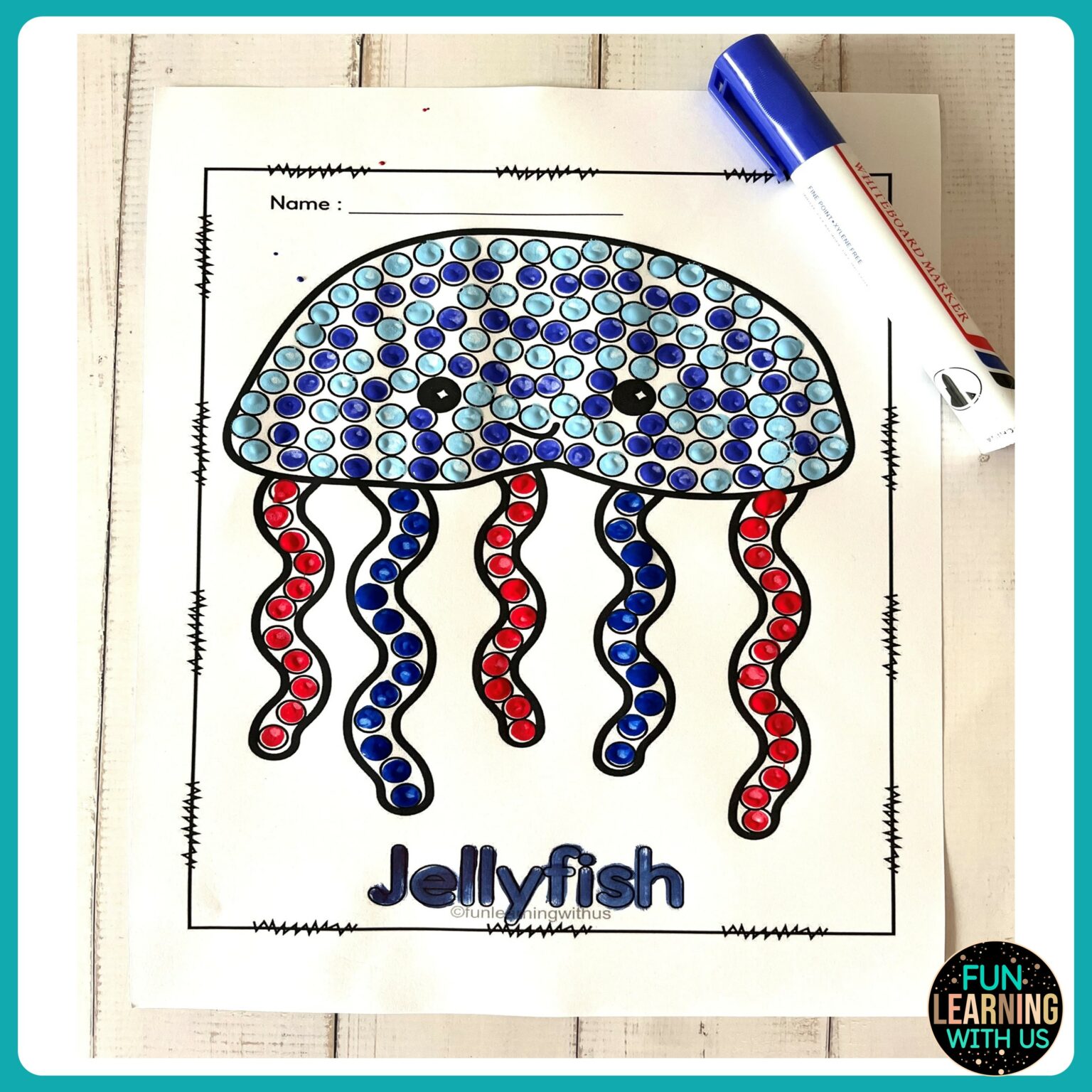 Ocean Animals Q-Tip Crafts | Fine Motor Cotton Swab Activity | Made By ...