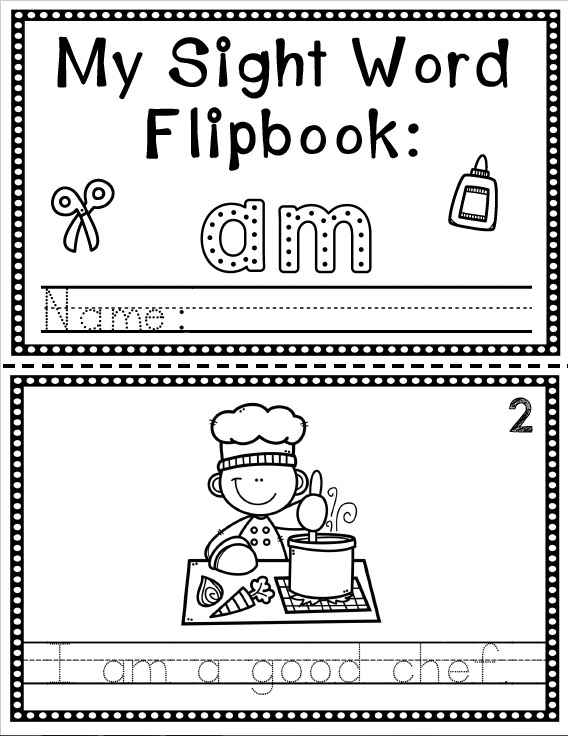 Sight Word Flip Book (Flipbook) - AM - Made By Teachers