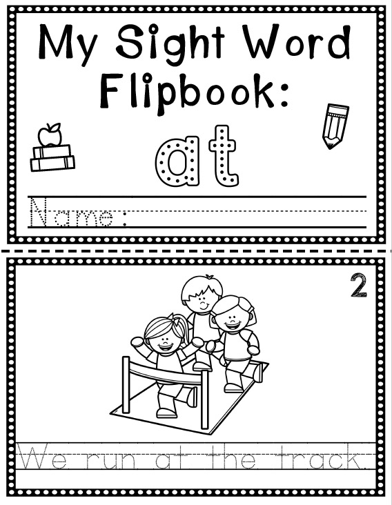 Sight Word Flip Book (Flipbook) - AT - Made By Teachers