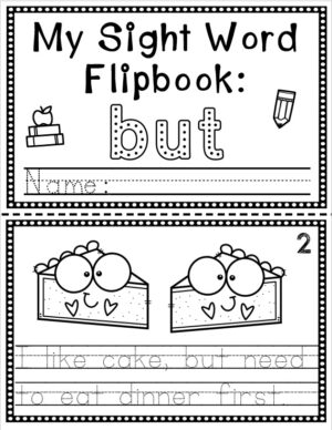 Sight Word Flip Book (Flipbook) - BUT - Made By Teachers