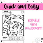 Color by Letter Recognition Practice Activities Fall Editable - Made By ...