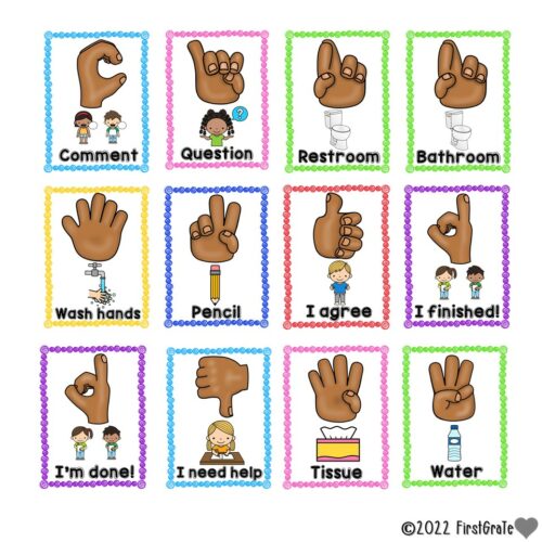 Hands signals Posters for the classroom - Made By Teachers