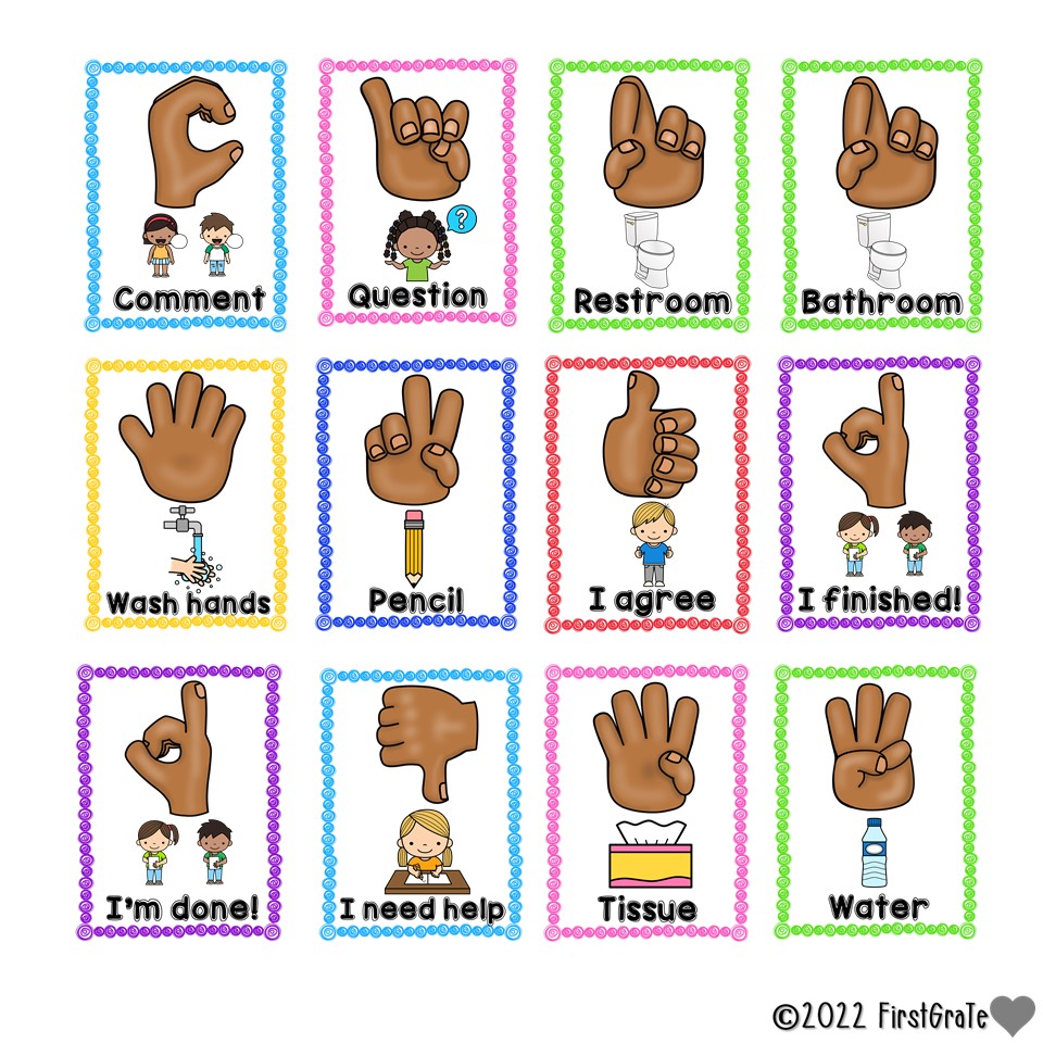 Hands signals Posters for the classroom | Made By Teachers