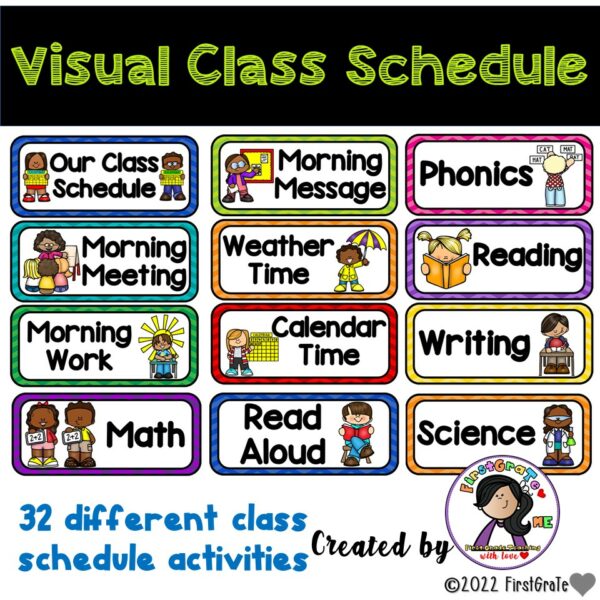 EDITABLE Visual Class Schedule - Made By Teachers