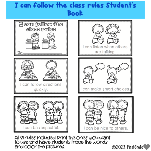 EDITABLE Class Rules Posters + Student's book and Class Activities ...