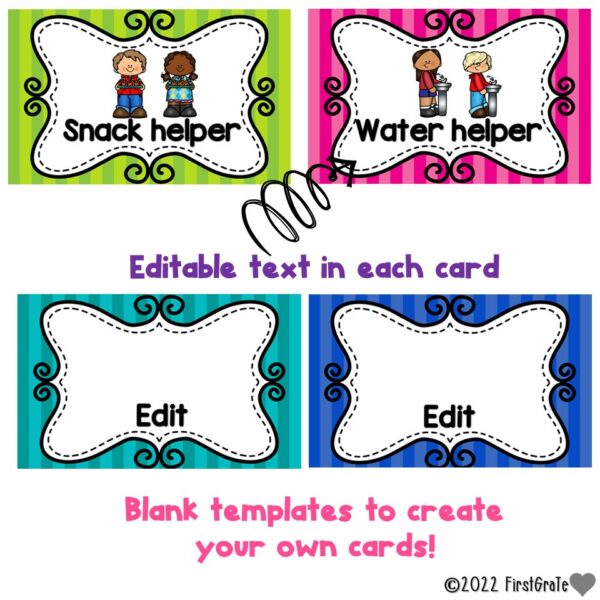 EDITABLE Class helper cards - Made By Teachers