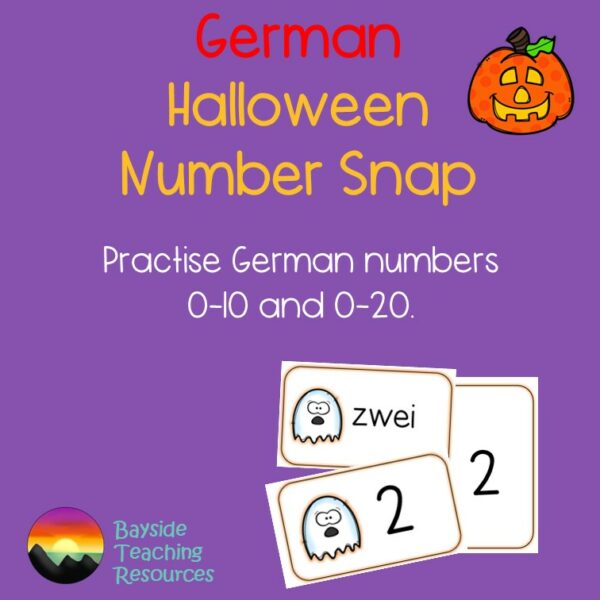 German Halloween number matching game - Made By Teachers