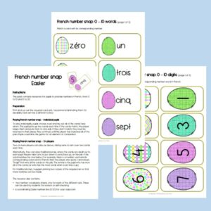 French Easter number matching game | Made By Teachers