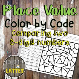 Place Value Color by Code- Comparing Two 3-Digit Numbers | Made By Teachers