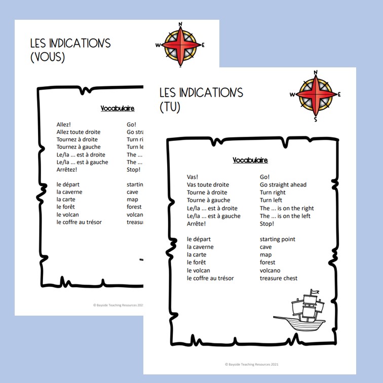 Practice French directions - Made By Teachers