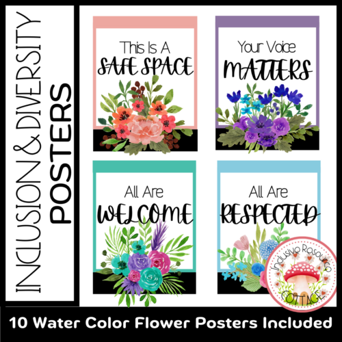 Diversity & Inclusion Display Posters For The Classroom - Watercolor ...