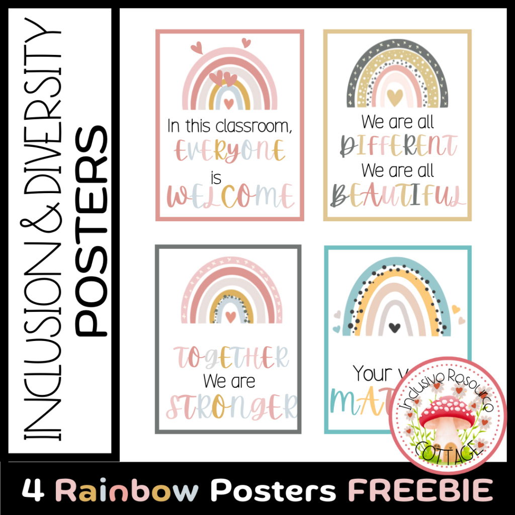FREEBIE -Diversity & Inclusion Display Posters For The Classroom ...