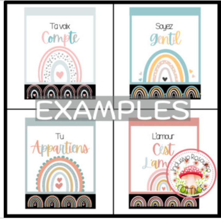 Diversity & Inclusion Display Posters - Beautiful Rainbows I FRENCH ...