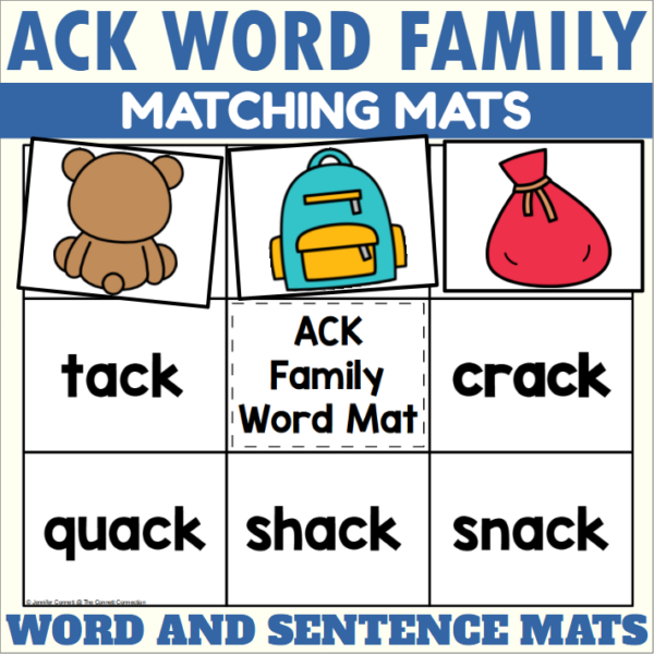ACK Words Matching Mats | Made By Teachers