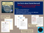 Daniel Bernoulli - WebQuest & Word Search Puzzle - Made By Teachers