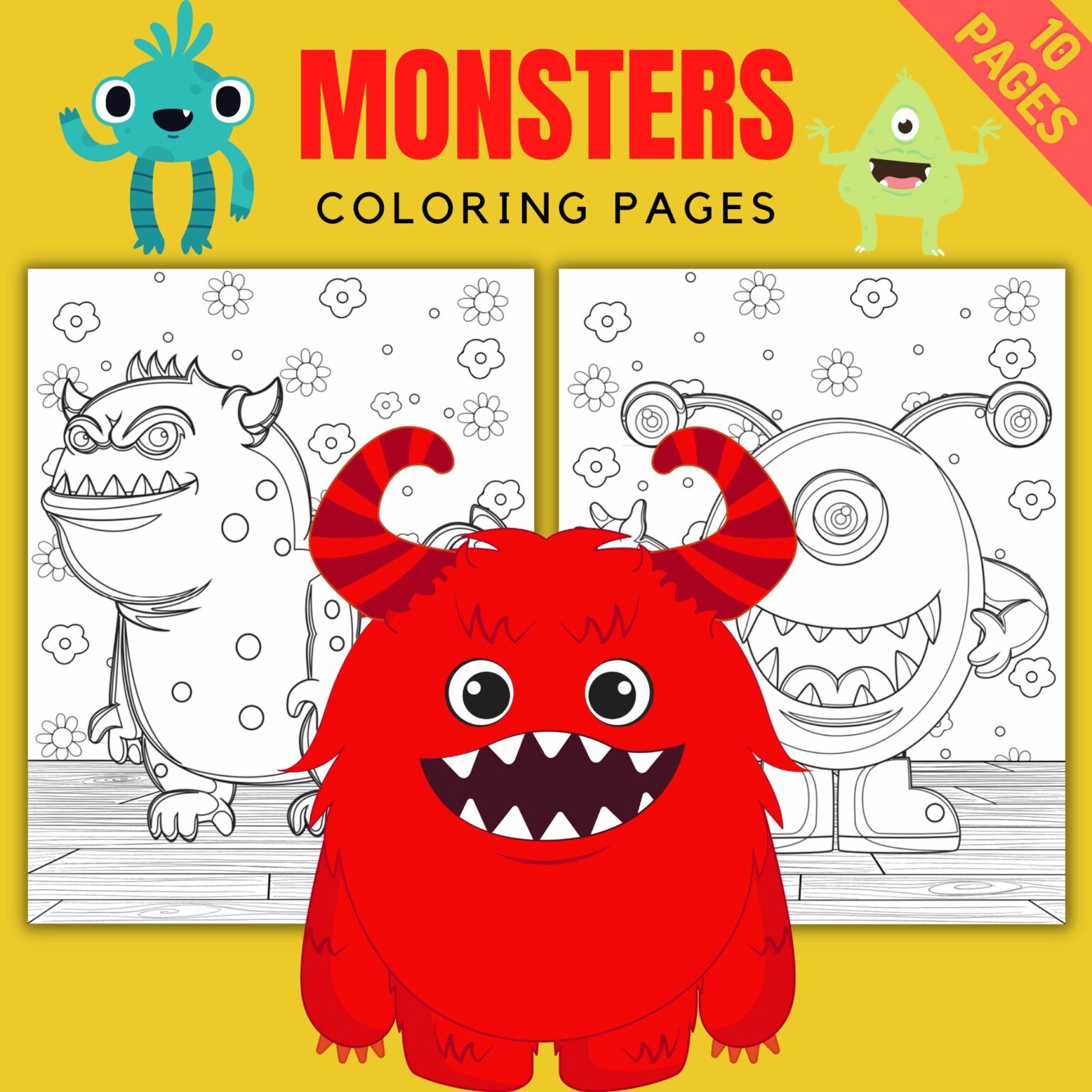 Printable Monsters Coloring Pages - Fun Activities for kids | Made By ...
