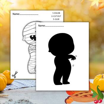 Printable Halloween Monster Cut & Paste | Scissor Skills Glue Actvity ...