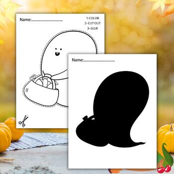 Printable Halloween Boo Monster Cut & Paste Scissor Skills Glue ...