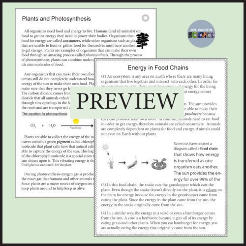 Life Science Reading Comprehension Passages and Questions Bundle - Made ...