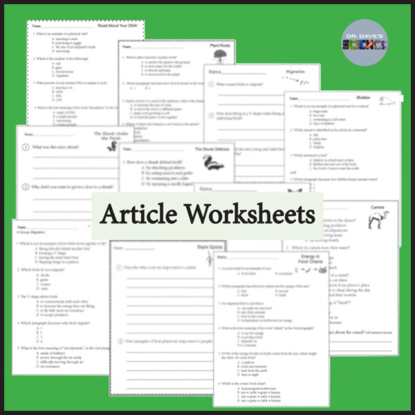 Life Science Reading Comprehension Passages and Questions Bundle - Made ...