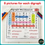 Beginning Digraph Wordsearch | Kindergarten Literacy Center Activity ...